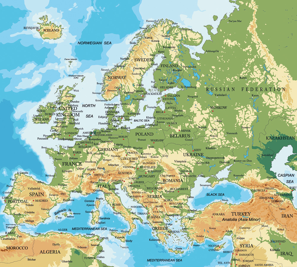 Europakort tapet - Illux.dk